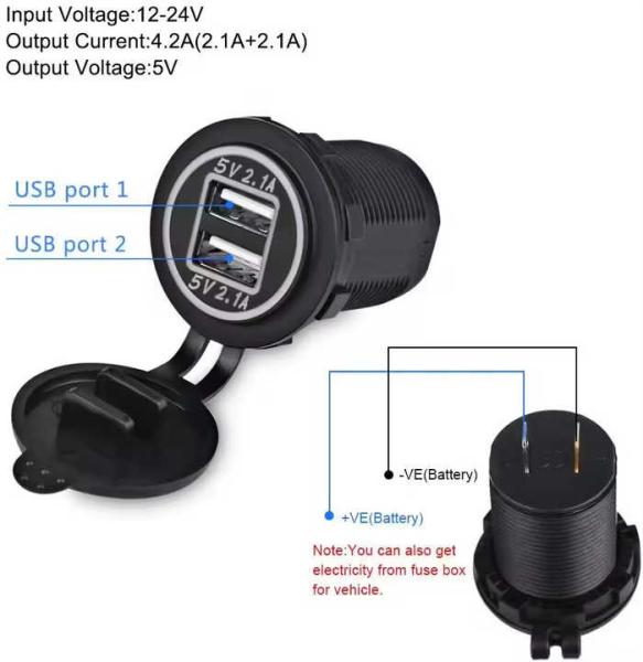 Quality Compact 5V 2.1A Dual Port USB Car Charger Universal Car Charger User Friendly for sale