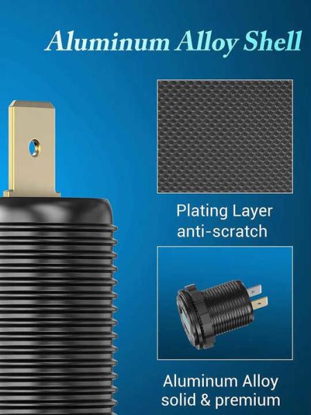 Quality Aluminium Alloy Dual PD Car Charger With Voltmeter Switch Convenient Design for sale