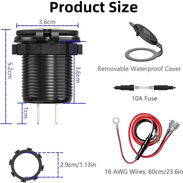 Quality 12-24V Outlet 3 Ports USB Fast Charger Socket Power Bus Seat Accessories PD3.0 for sale