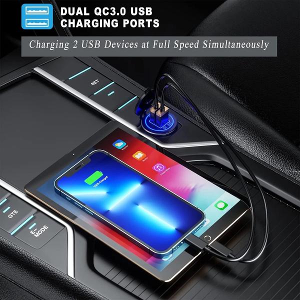 Quality Dual USB QC3.0 Fast Car Charger Adapter for sale