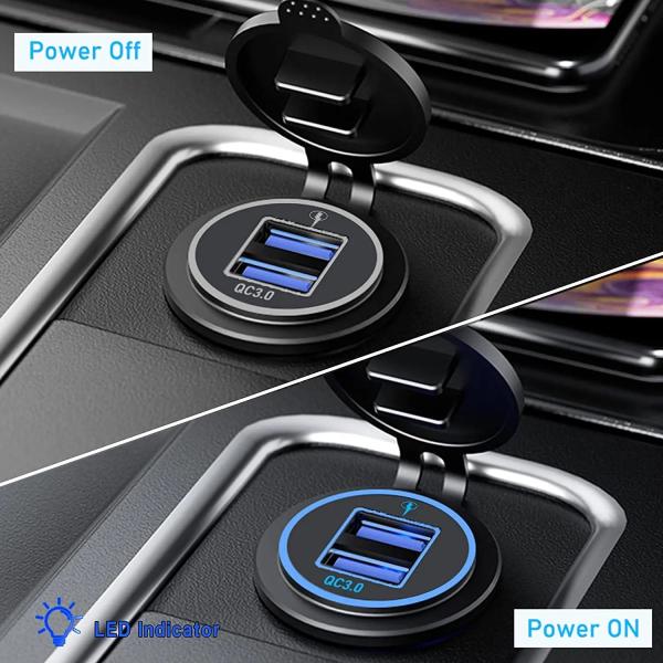 Quality Dual USB QC3.0 Fast Car Charger Adapter for sale