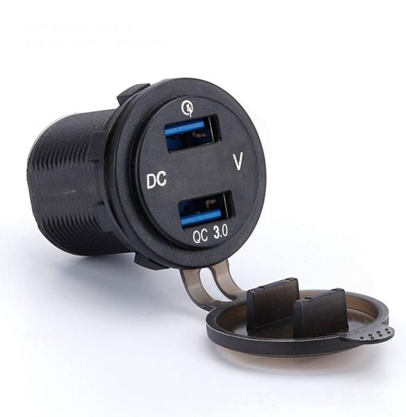 Quality Smart Display Dual QC Car Charger 18W Fast Charge for sale