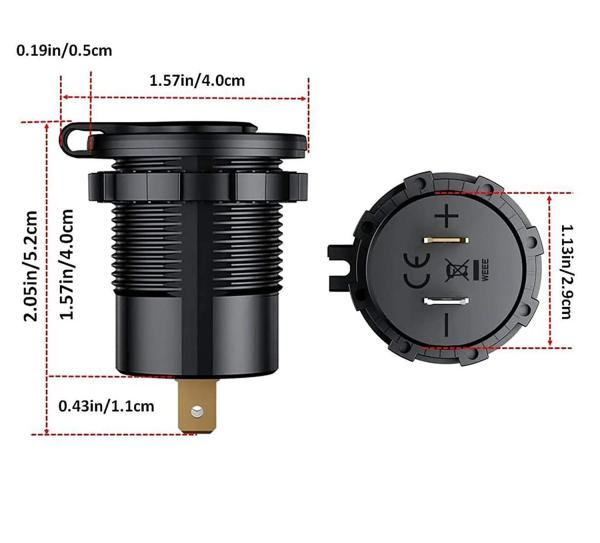 Quality Smart Display Dual QC Car Charger 18W Fast Charge for sale