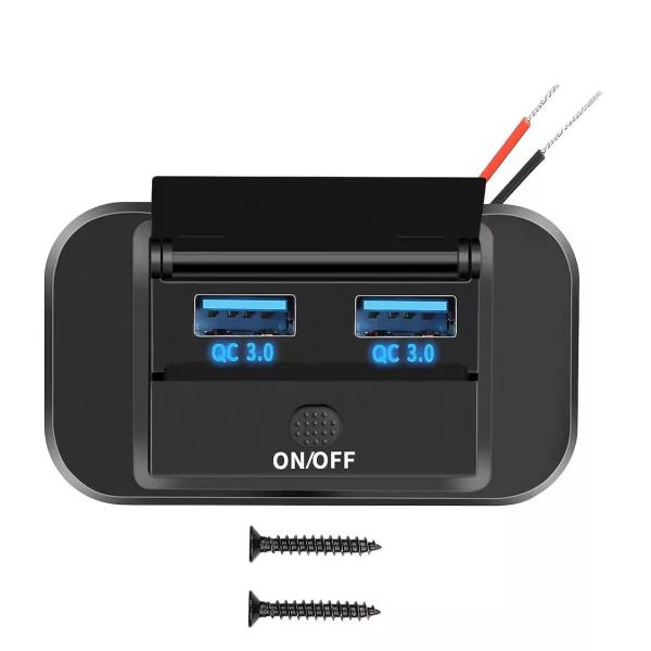 Quality Rv 12v Double Usb A Outlet QC3.0 Fast Charging for sale