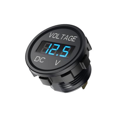 China Waterproof DC 12V 24V Digital Volt Meter, Car Battery Voltage Meter With LED Digital Display For Car Truck RV ATV Boat Marine for sale