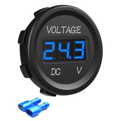 China Waterproof DC 12V 24V Digital Volt Meter, Car Battery Voltage Meter With LED Digital Display For Car Truck RV ATV Boat Marine for sale