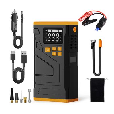 China Tire Inflator Portable Air Compressor,150PSl 80000mAh Car Startup Jumpe Pump With Pressure Gauge,4x Fast Inflation Cordless, Dual Light Compressor For Cars Bicycles Motorcycles Ball for sale