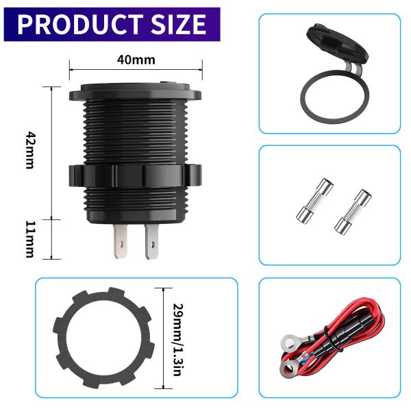 Quality QC3.0 USB Car Charger PD For Car Boat Bus Golf Motorcycle for sale