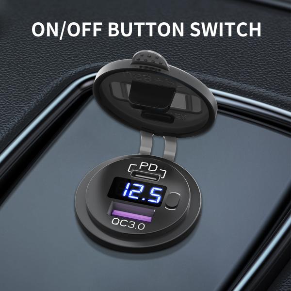 Quality QC3.0 USB Car Charger PD For Car Boat Bus Golf Motorcycle for sale