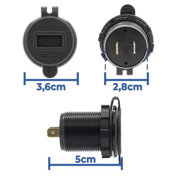 Quality Aluminium Dual USB-A QC3.0 12/24v Flush Mount Socket for sale