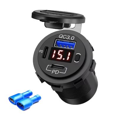 Cina Popolare caricabatterie da auto USB doppio 12V 24V resistente all'acqua, caricabatterie universale per auto in vendita