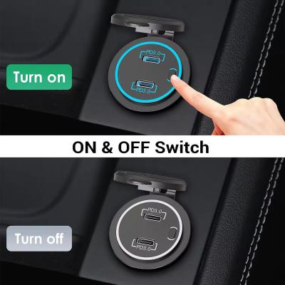 中国 急速カーUSB充電器 QC3.0 5V 2.4A デュアルポート 車両 マリン バス USB充電器 販売のため