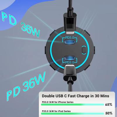 中国 急速カーUSB充電器 QC3.0 5V 2.4A デュアルポート 車両 マリン バス USB充電器 販売のため