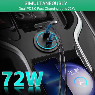 中国 急速カーUSB充電器 QC3.0 5V 2.4A デュアルポート 車両 マリン バス USB充電器 販売のため