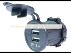 デュアルUSB-Aソケット 3.1A 防水 12/24v USBカーチャージャー