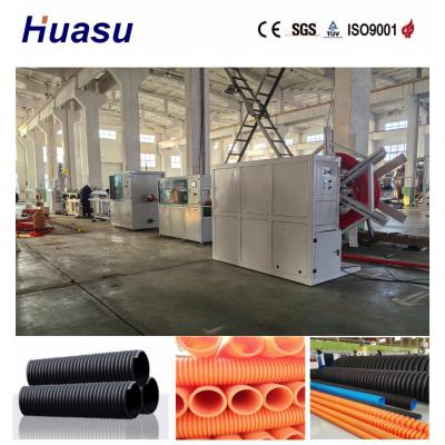 China 30-200mm HDPE PE PVC PP Single Wall Corrugated Pipe Extrusion Line with PLC Control System for Durable Pipes for sale