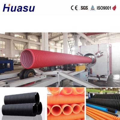 China 32mm-1600mm Inner Diameter Double Wall Corrugated Pipe Extrusion Line with Siemens PLC Control for High Productivity for sale