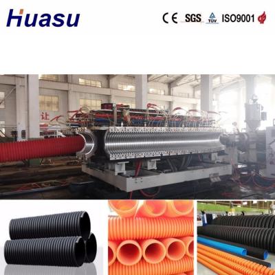 China Double Wall Corrugated Pipe Extrusion Machine with 32mm-1600mm Pipe Diameter, PLC Control, and High Productivity for sale