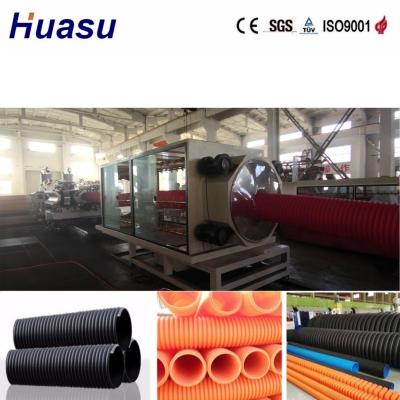 China Double Wall Corrugated Pipe Extrusion Line with 32mm-1600mm Inner Diameter PLC Control and High Productivity for Manufacturing Plants for sale
