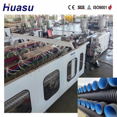 China Telecom Electricity Cable Plastic HDPE Dual Wall Corrugated Pipe Extrusion Machine for sale