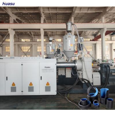China PE PP PVC Corrugated Plastic Pipe Production Extrusion Line Machining Factory for sale
