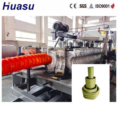 China High Strength Special Profile Plastic Corrugated Pipe Production Line Underground Sewage Drain Pipeline Extrusion Making Machine for sale