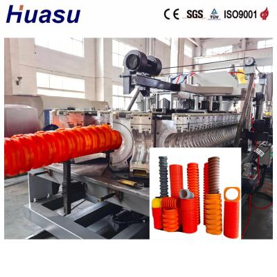China Underground Sewage Pipe Production PP Pipe Extrusion Line Polypropylene PP Manufacturing Corrugated Pipe Pipeline System for sale
