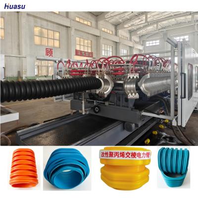 China High Speed Double Wall Corrugated Pipe Production Line Plastic Processed PP PE Integrated Extrusion and Forming Equipment for sale