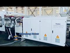 HDPE / PP двойная стена гофрированная труба экструзионная линия высокоскоростное управление PLC