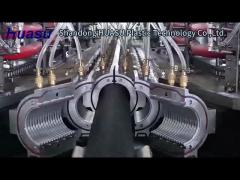 Chaîne de production de tuyaux ondulés à double paroi à grande vitesse avec refroidissement à l'eau ou à l'air et coupe planétaire