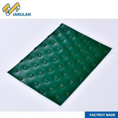 Cina Cintura trasportatrice in PVC verde rotondo di spessore 5 mm con fondo in tessuto in vendita