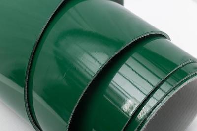 China 3mm Thickness Green Conveyor Belt In Roll , PVC Conveyor Belting Flame Resistant for sale