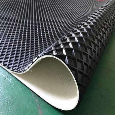 China 9.0mm PVC Checker Rhombus Conveyor Belt Custom Color For Wood Processing for sale