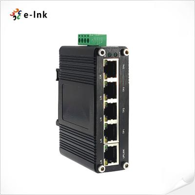 Κίνα Μίνι βιομηχανικός διακόπτης 12~48VDC Gigabit Ethernet 5 λιμένων Unmanaged ραγών DIN προς πώληση