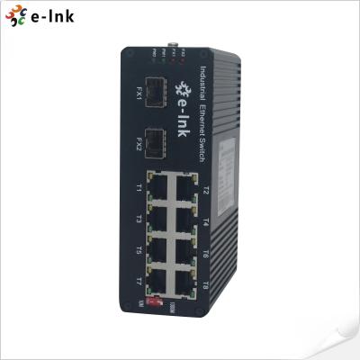 中国 2左舷1000BASE SFP繊維へのアルミニウム産業PoEスイッチ8左舷10 100 1000BASE-T PoE 販売のため