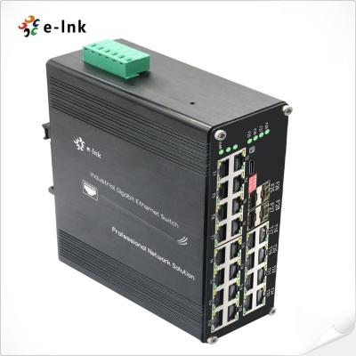 China L2+ Industrial Ethernet POE Switch 24 Port 10/100/1000T 802.3at PoE + 4 Port 1000X SFP for sale