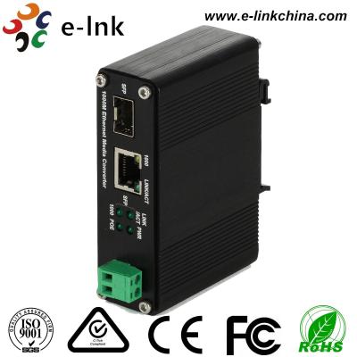 China 12 - 48 V 30W PoE Industrial Ethernet Media Converter Single Mode Single Fiber for sale