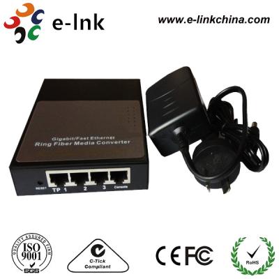 China MM Ring Network Fiber Ethernet Media Converter With 3 Rj45 Ethernet Port for sale