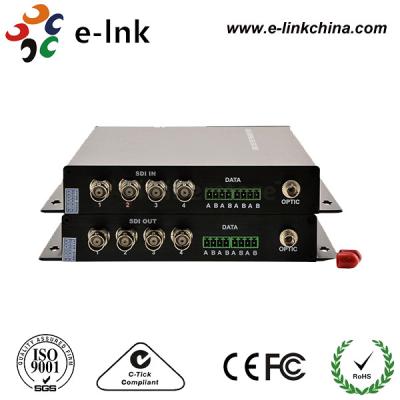 China 4 Channel RS485 Reverse SDI To Fiber Optic Converter FC / SC PC Connector for sale
