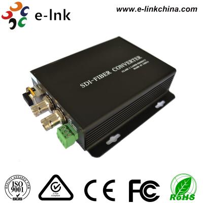 China 20 Km Hd Sdi To Fiber Optic Converter Single Mode 0 - 400K/Bps Frequency for sale