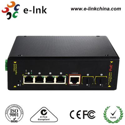 Cina Il commutatore industriale di Gigabit Ethernet POE di 4 porti diretto ha indurito la memoria di transito di 4M in vendita