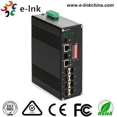 China Manageable Industrial Ethernet Media Converter 10 / 100 / 1000M SFP Combo for sale