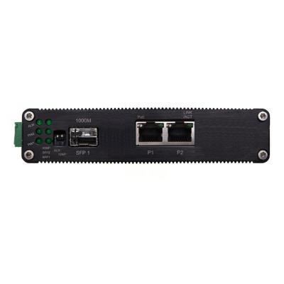 China Hardened 2 Port RJ45 + 1 - Port SFP Industrial Ethernet  PoE Switch , 1x 1000Base-FX SFP for sale