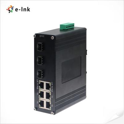 China Industrial PoE Ethernet Switch 6 x PoE + 3 x SFP Fast Ethernet for sale