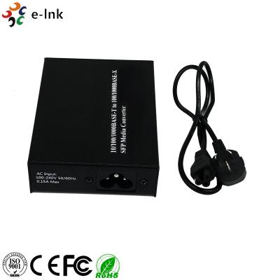 중국 경량 까만 색깔 섬유 이더네트 매체 변환기 매우 낮은 전력 소비 판매용