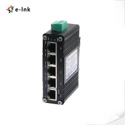 China Mini Industrial Managed 4-Port 10 100 1000BASE-T 802.3at PoE + 1-Port 10 100 1000T Ethernet Switch for sale