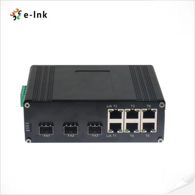 China Industrial 6-port 10/100Base-T + 3-port 100BASE-FX Ethernet Switch for sale