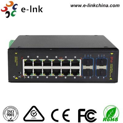 China Managed Ring Protocol Industrial Ethernet POE Switch 8 Port 10/100/1000 BASE -T for sale