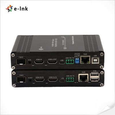 China Multi-Function 4K60Hz with KVM, Audio, RS232 or RS485, 10/100M TCP/IP, IR, EDID HDMI Fiber Optic Extender for sale