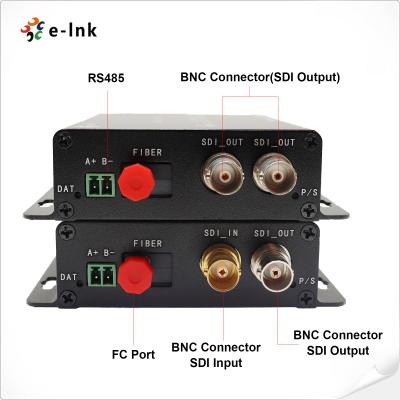 China HD-SDI Fiber Converter with Embedded Audio & RS422/485 Data Transmission for sale